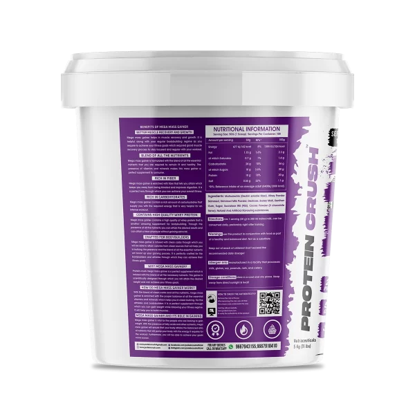 Mega Mass 5Kg + Energy Crush 1Kg + Shaker - Protein Crush